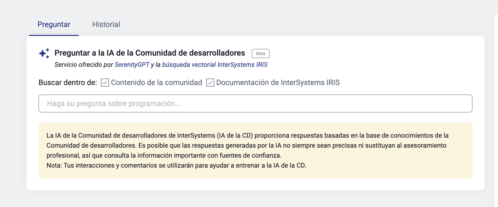 ¿Qué tal con la IA de la Comunidad? | InterSystems Developer Community