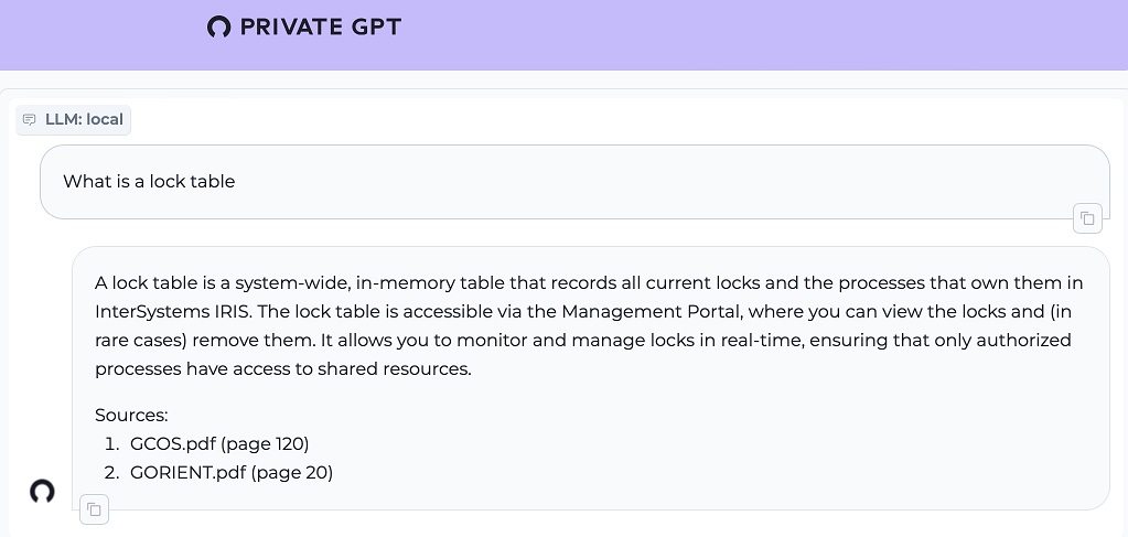 PrivateGPT explorando la documentación | InterSystems Developer Community