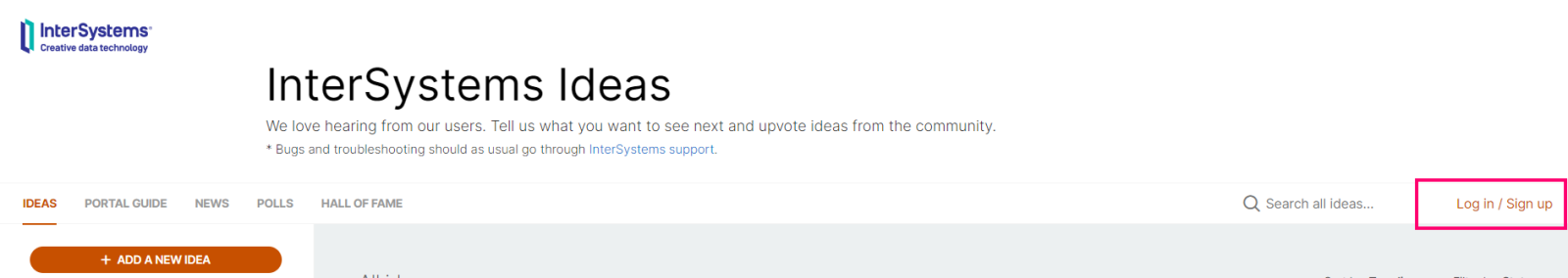 Cómo crear una nueva idea en InterSystems Ideas | InterSystems Developer